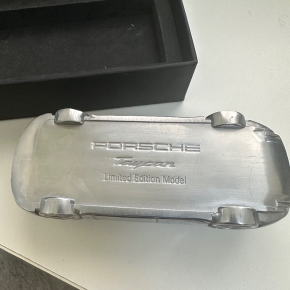 Porsche Design | Office | Porsche Taycan Aluminum Chrome Model Car ...